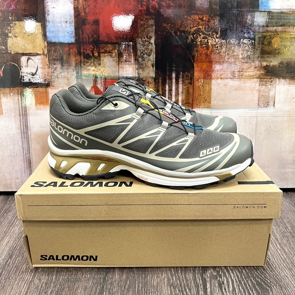Salomon | Shoes | 223 Salomon Xt6 Beluga Pewter Dull Gold Slab Xt4 Gtx ...
